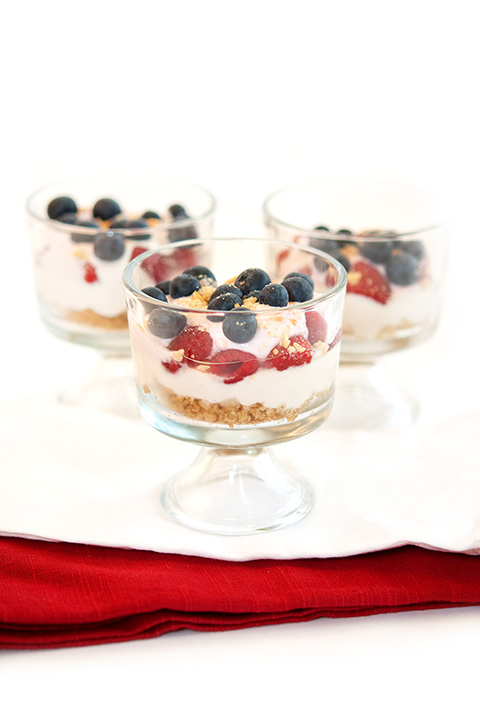 No Bake Cheesecake Parfait | Patriotic Dessert Recipe